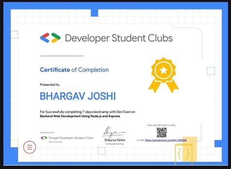 Bhargav Joshi On Linkedin Backenddevelopment Certifieddeveloper