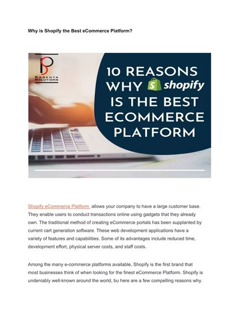 Ppt Why Shopify Is The Best Ecommerce Platform Powerpoint Presentation Id 11582485
