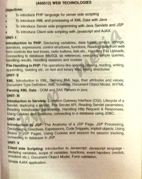 Jntuh R13 Cse 3 2 Subject Wise Syllabus Copy Skyups Media