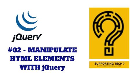 Jquery Manipulating Html Elements With Jquery Youtube