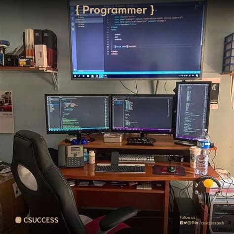 Programmer Computer Desk Setup Programmers Desk Home Office Setup