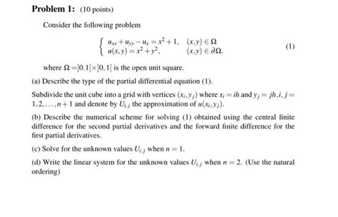 solved { problem 1 10 points consider the following