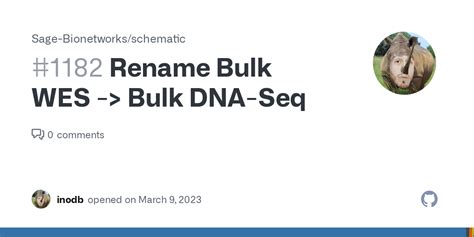 Rename Bulk Wes Bulk Dna Seq · Issue 1182 · Sage Bionetworks