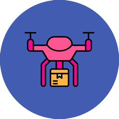 드론 배달 아이콘 프리미엄 벡터
