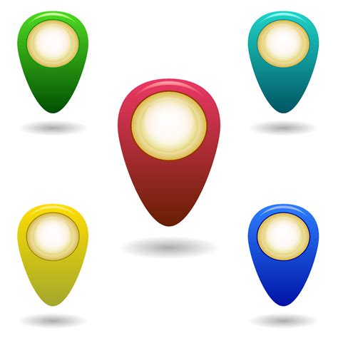 Colorful Map Pin Vector Art At Vecteezy