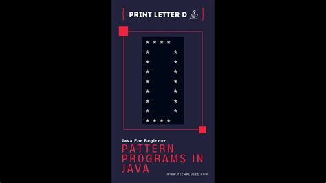 Print Alphabet D In Java Shorts Coding Youtube