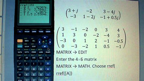 Solving System Of Complex Valued Linear Equations With Ti83 Youtube