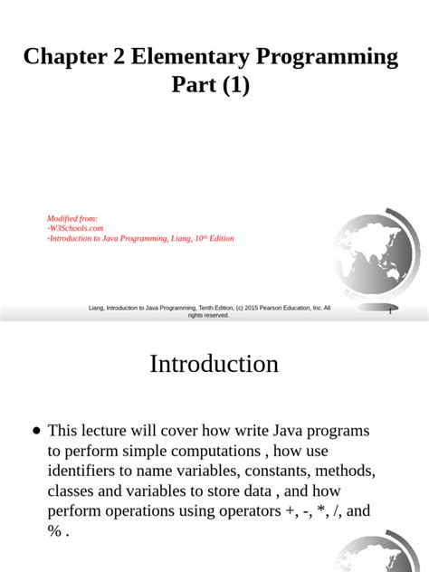 2 Elementary Programming 1 Syntax Comments Variables Pdf Variable Computer Science