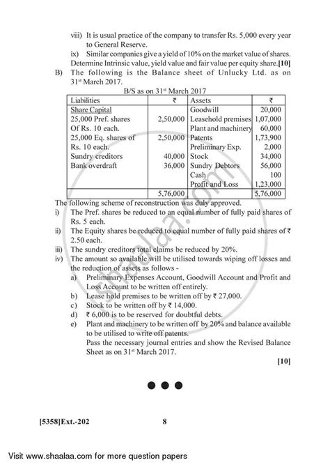 Corporate Accounting 2017 2018 Bcom External Correspondence 2nd