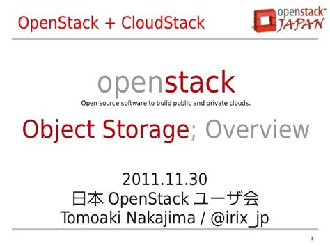 Openstack Object Storage Overview