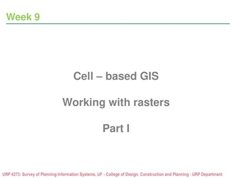 PDF Cell Based GIS Working With Rasters Part Iplaza Ufl Edu Juna