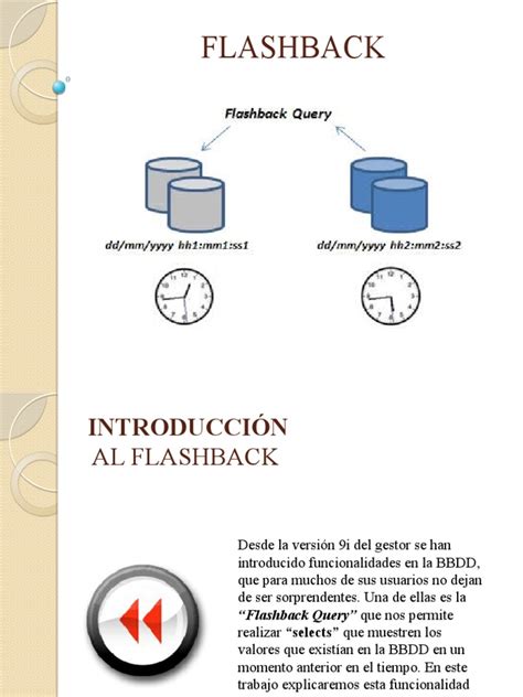 Flashback Presentacion Pdf Sql Bases De Datos