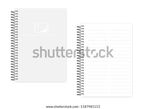 Two Column Dashed Line Spiral Notebook Stock Vector Royalty Free