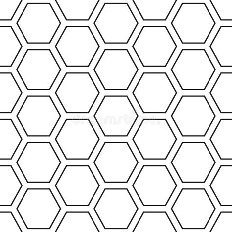 Seamless Texture Gray Hex Grid Geometric Pattern Stock Vector