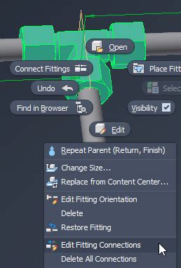 Connector On Fitting Not Set Automatically In Inventor Tube And Pipe