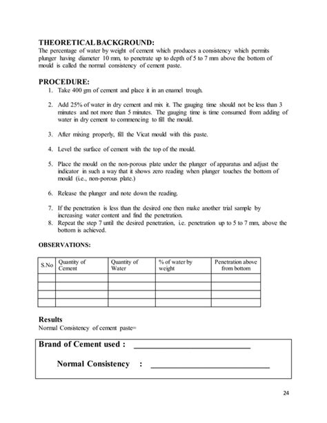 Civil Engineering Materials Lab Manual Revised Docx