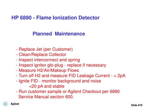 Ppt 6890 Gc Detectors The Flame Ionization Detector Powerpoint Presentation Id 3842518