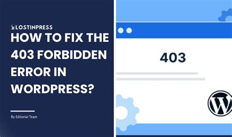 How To Fix The 403 Forbidden Error In Wordpress