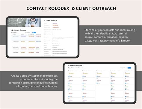 CRM Tracker Notion Template Business Planner Notion Client Etsy