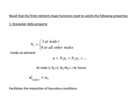 Shape Functions Of 1d And 2 D Rectangular Elementspptx Programming