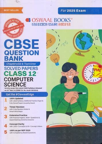 CBSE QUESTION BANK CHAPTERWISE TOPICWISE SOLVED PAPERS EXAM CLASS Th COMPUTER