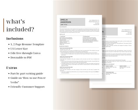 Data Analyst Resume Template For Canva Editable Ats Friendly Modern Minimalist Resume