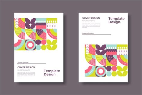 Free Vector Abstract Geometric Shapes Pattern Bauhaus Minimal Art Design Background Modern