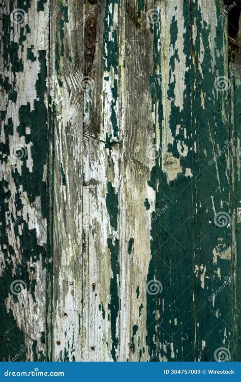 Bright Green Wooden Textured Surface With Hints Of Rust Stock Image