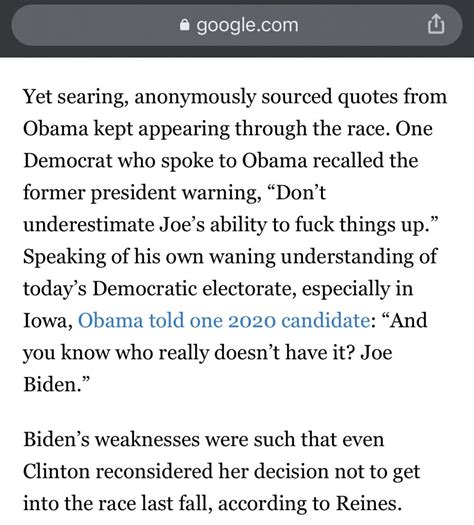 Politico Flashback An Anonymously Sourced Dem Once Claimed Obama Said