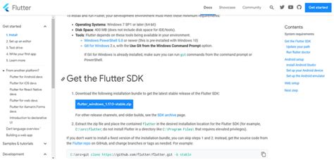 flutter — installation windows macos dev community