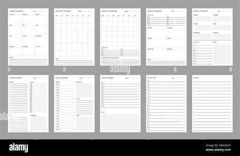 Planner Schedule Time Organization And Management Printable Timetable