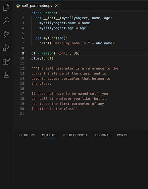 Python Classes Simplified Why Self Can Be Any Name You Choose Coding Pythonshorts