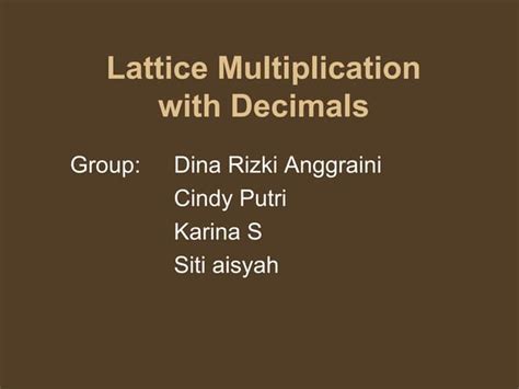 Decimal Lattice Multiplication1pps