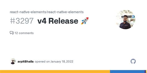 V4 Release 🚀 · Issue 3297 · React Native Elementsreact Native