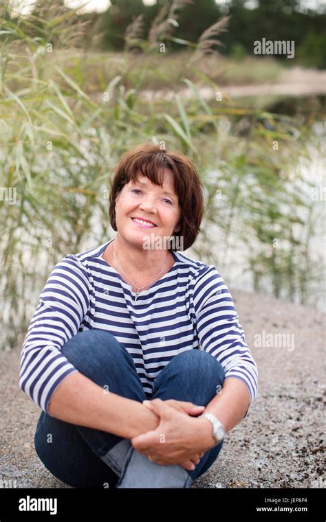 Smiling Mature Woman Stock Photo Alamy