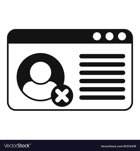 Online Trash User Icon Simple Delete Royalty Free Vector