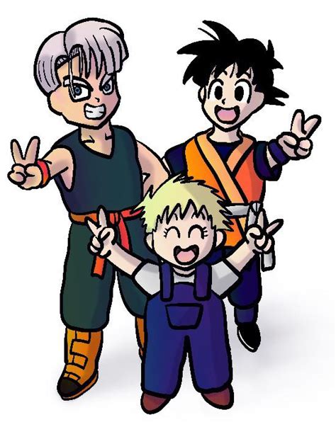 7 12 Year Old Trunks 6 Year Old Goten And 3 Year Old Marron With