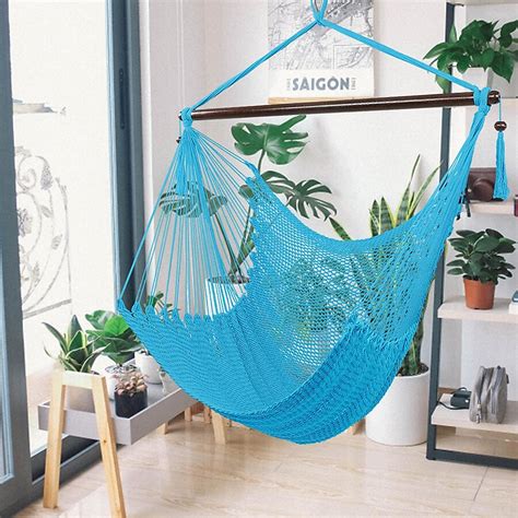 Winado Hammock Chair Blue Rope Hammock Chair In The Hammocks Department At