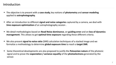 Sensor Modeling And Photometry An Application To Astrophotography Ppt