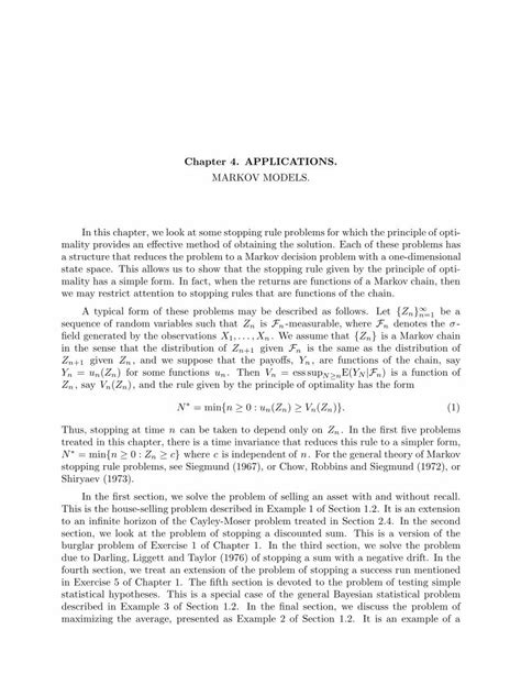 Pdf Chapter 4 Applications Tom Stopping Sr4 Pdf · Fourth Section We Treat An Extension Of