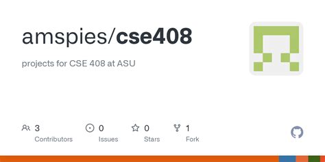 GitHub Amspies Cse408 Projects For CSE 408 At ASU