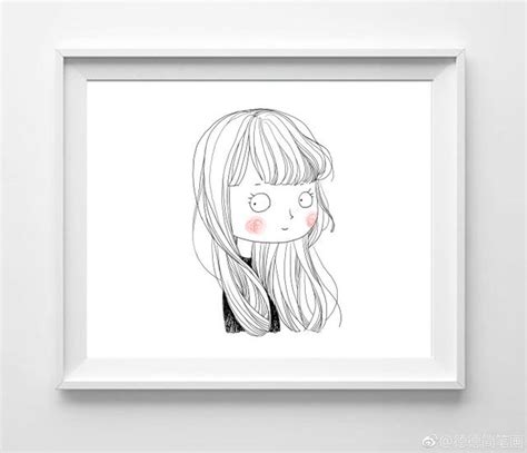 簡筆畫小女孩素材 每日頭條