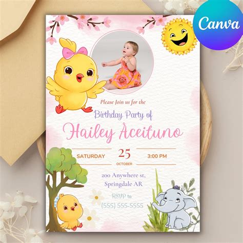 Canticos Birthday Invitation Digital Template Download 014 Etsy