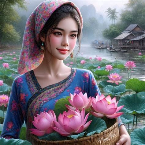 🐦🐲คนรักดอกไม้ ภาพสวยงาม Freestyle🍀🐛🐞 เก็บบัวกันคะวันนี้ว่าง🥰 Facebook ในปี 2024 ภาพวาด