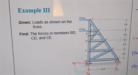 Solved Example Iiigiven Loads As Shown On The Truss Find