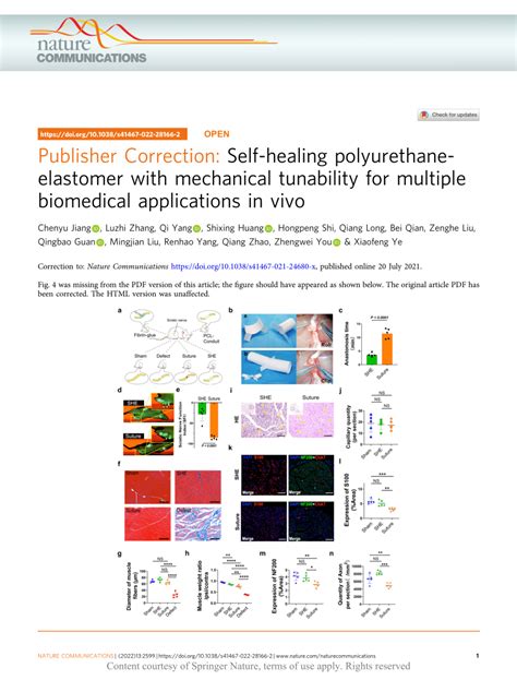 Pdf Publisher Correction Self Healing Polyurethane Elastomer With