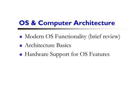 PPT OS Computer Architecture PowerPoint Presentation Free Download ID