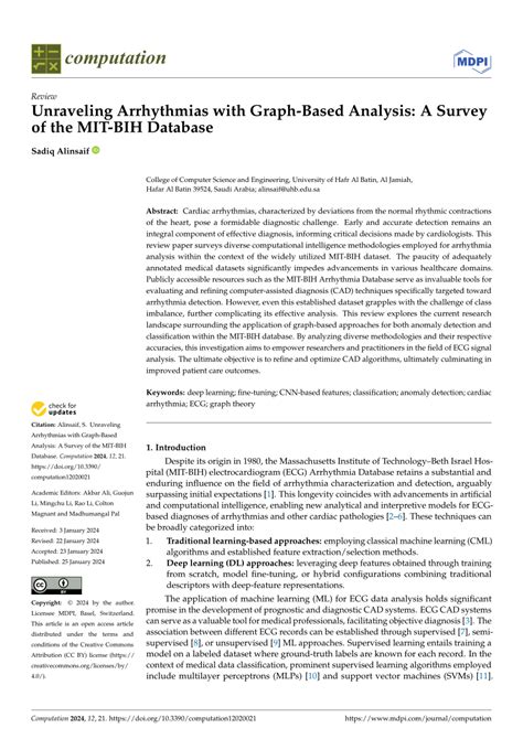 pdf unraveling arrhythmias with graph based analysis a survey of the