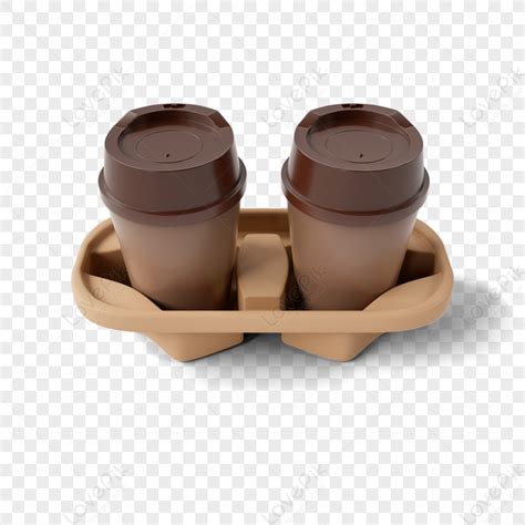 갈색 커피 일러스트 종이 컵 3d 요소꾸러미뚜껑 Png 일러스트 무료 다운로드 Lovepik