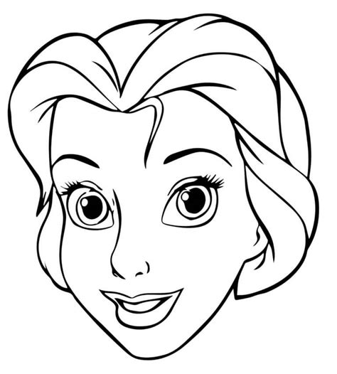 Princess Face With A Smile Coloring Page Download Print Or Color Online For Free